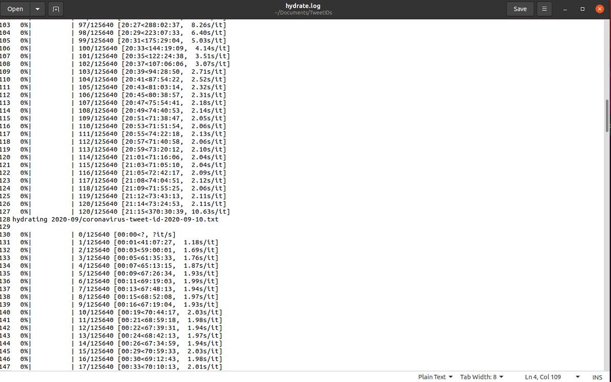 can only hydrate less than 1% tweets from tweetIDs · Issue #417 · DocNow/twarc · GitHub
