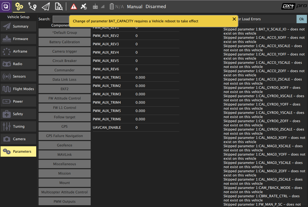 Full Parameter Load fails · Issue #7961 · PX4/PX4-Autopilot · GitHub