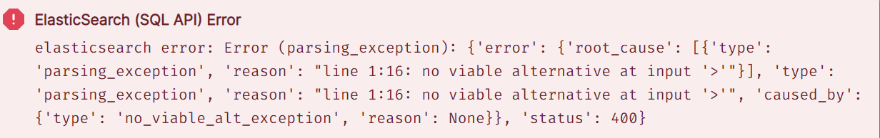 how can I resolve parsing_exception error or transport error · Issue ...