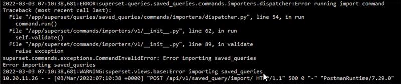 Not Able to import Saved Queries · Issue #19007 · apache/superset · GitHub