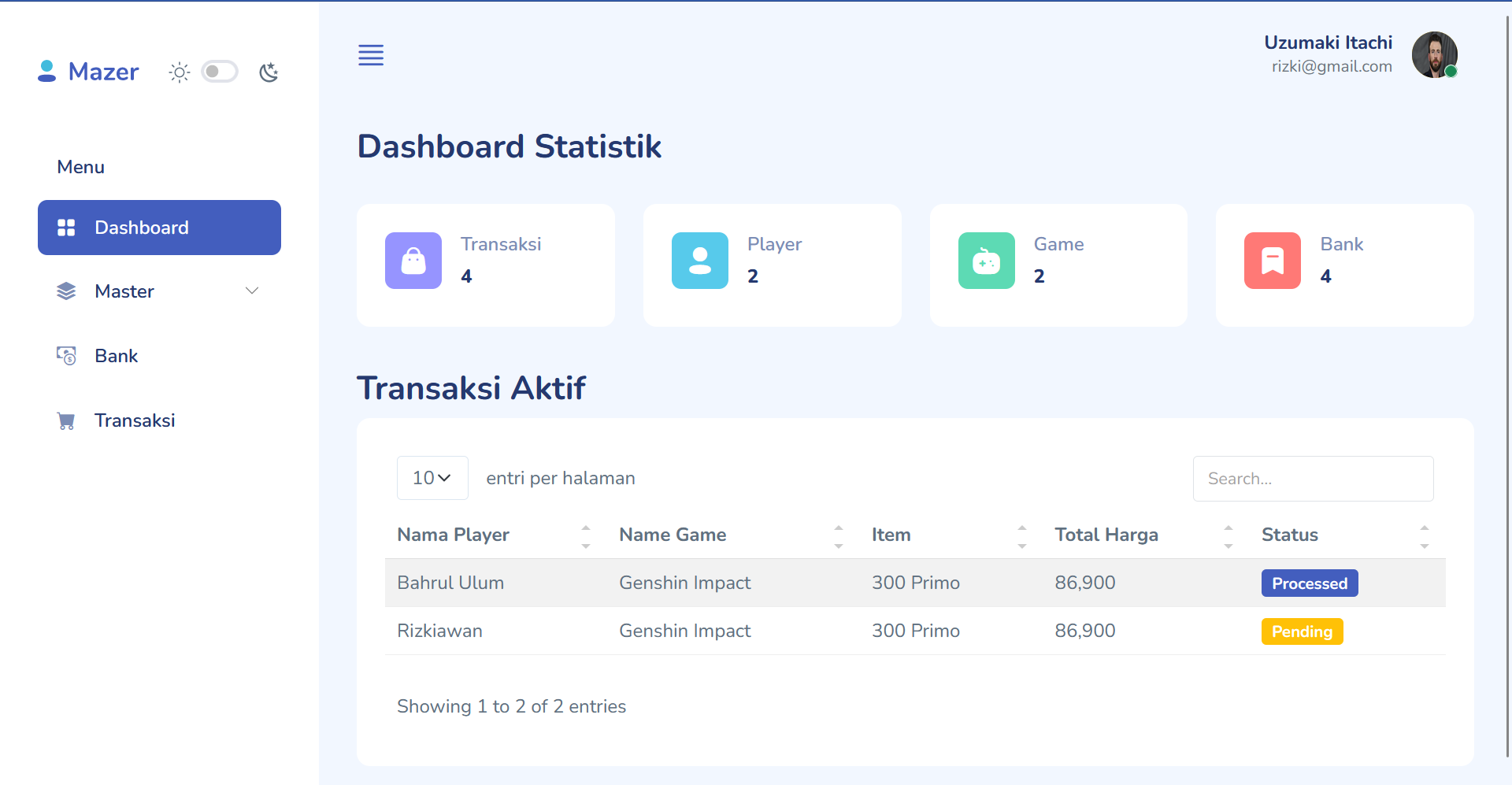 GitHub - zulfirizkiawan/TopUpGame-Backend-Laravel GitHub - zulfirizkiawan/TopUpGame-Backend-Laravel