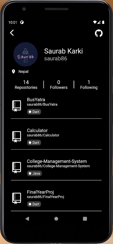 GitHub - saurab86/Git-Profile-App: Assignment for using git api for searching user profile. All ...