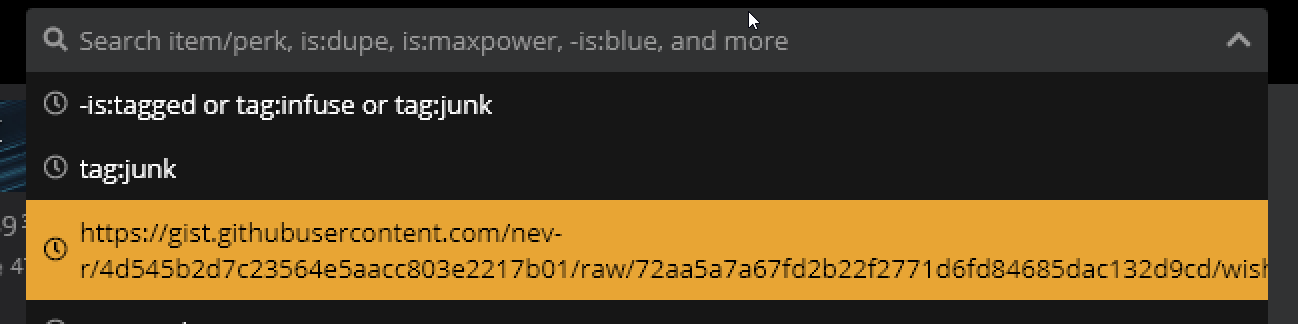 New Search Bar Wrapping Overflow · Issue 5648 · Destinyitemmanagerdim · Github