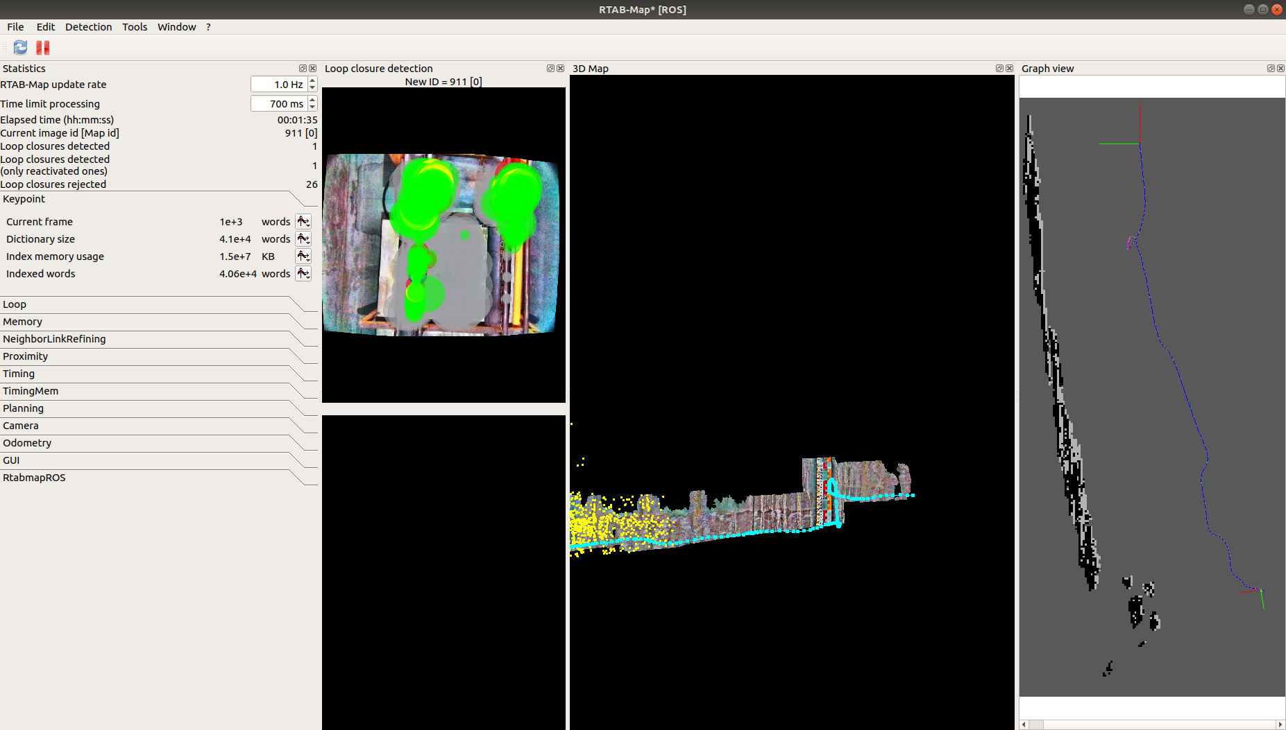 the loop closure detection has poor performance and sometimes incorrectly adjusts the previously ...