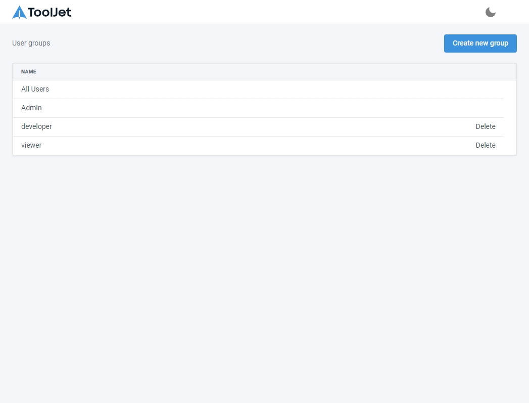 User group titles not visible in dark mode · Issue #1027 · ToolJet/ToolJet · GitHub