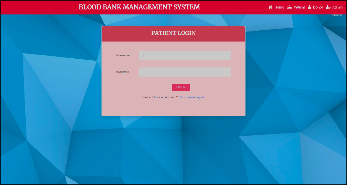 GitHub - KSruthiVel/Blood_Bank_Management_System: A web-based ...