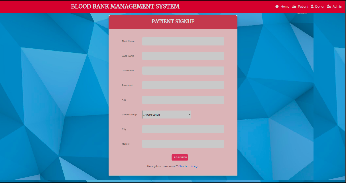 GitHub - KSruthiVel/Blood_Bank_Management_System: A web-based ...