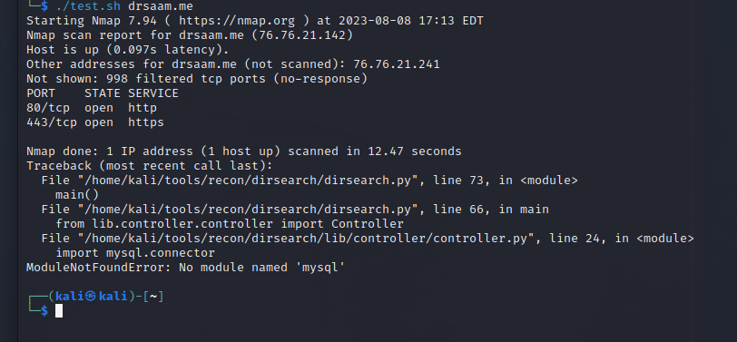 No module named 'mysql' · Issue #1317 · maurosoria/dirsearch · GitHub