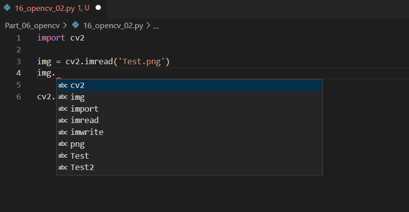 Intellisense does not reckognize OpenCV object members/methods · Issue #1416 · microsoft/pylance ...
