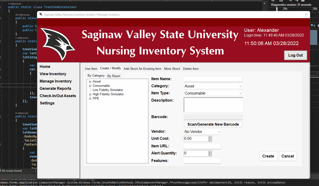 Bug - Treeview on frmManageInventory -> Create/Modify · Issue #4 · beneeb304/SVSU-Capstone ...