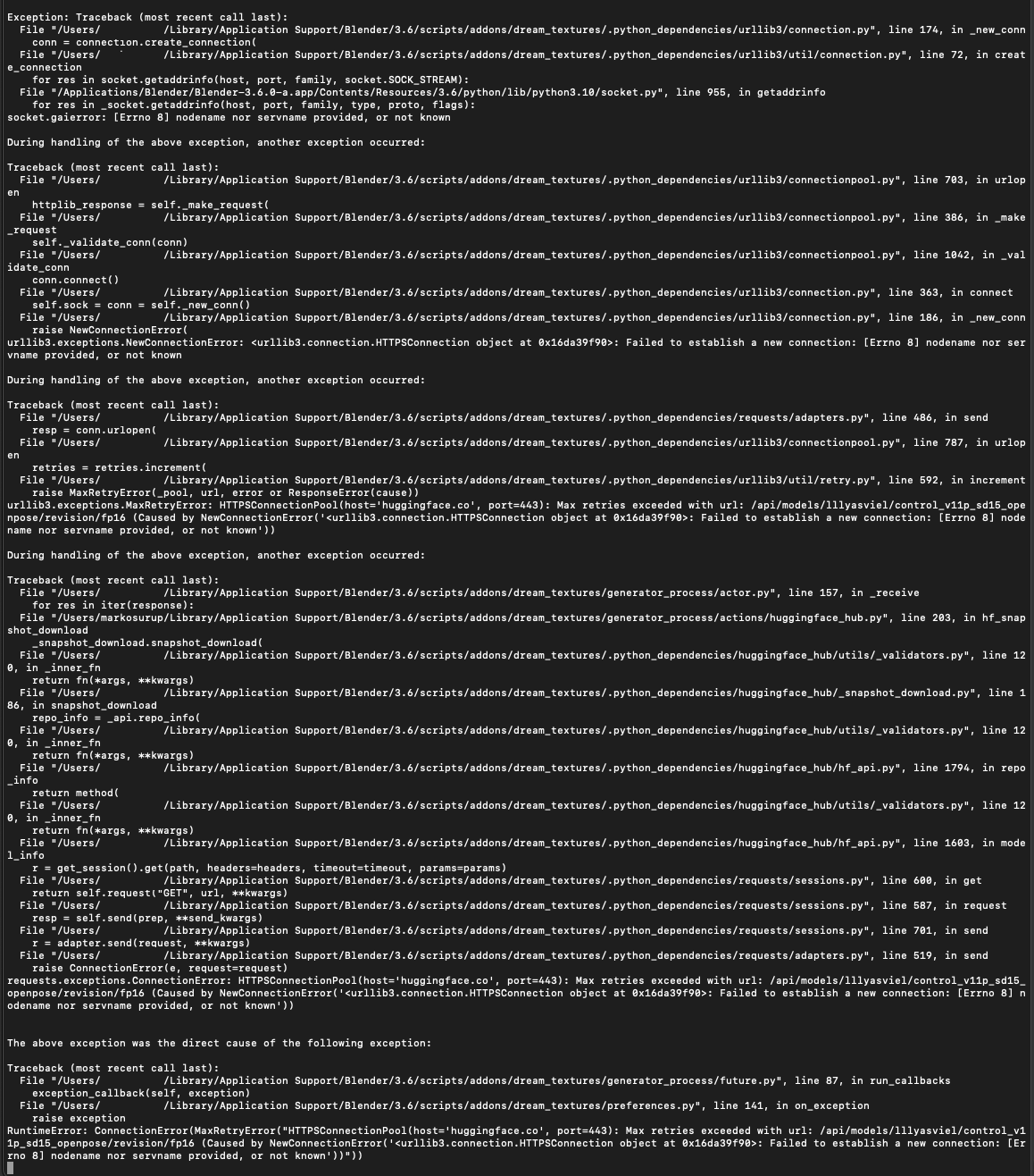 model download not possible when render engine 'Dream Textures' is ...