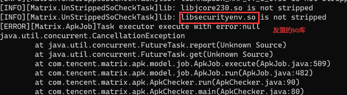 ApkChecker UnStrippedSoCheckTask 扫描未裁剪so库卡住 · Issue #566 · Tencent/matrix · GitHub