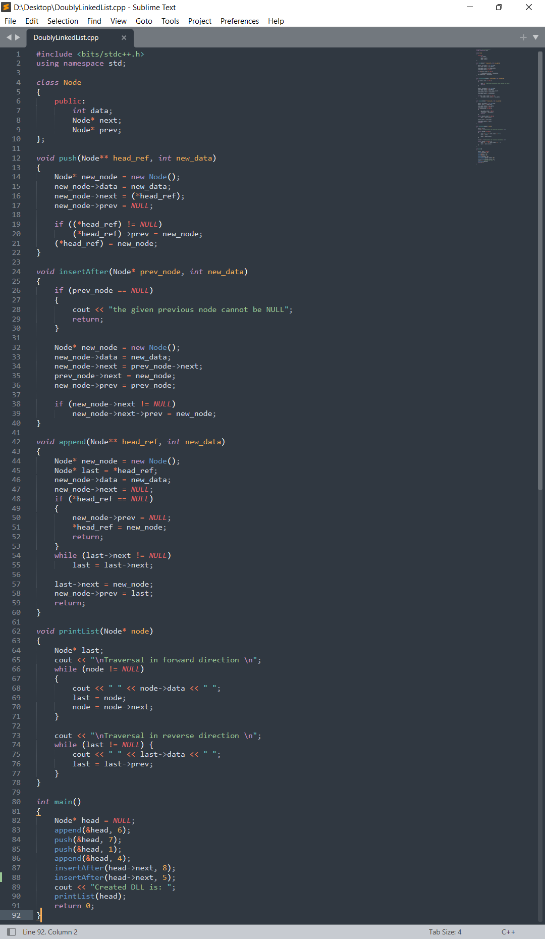 GitHub - PiPlusTheta/Doubly-Linked-List