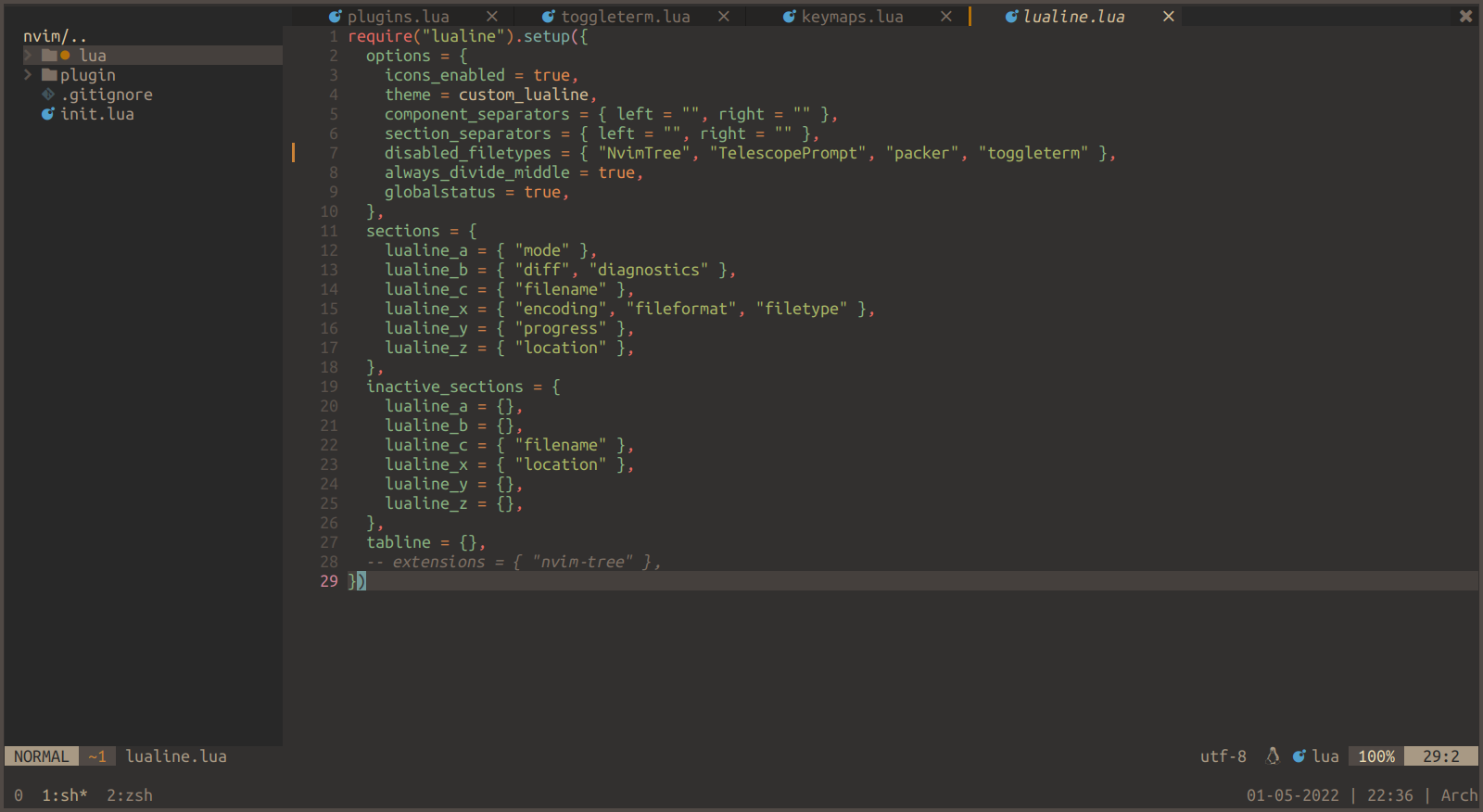 Feat: Shift Lualine when NvimTree is active · Issue #671 · nvim-lualine ...