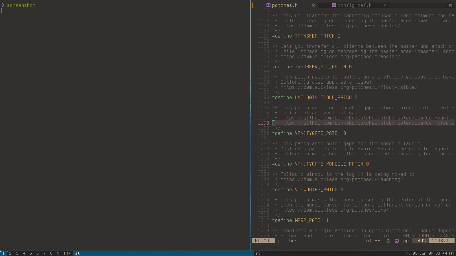 Gaps appear even when off · Issue #257 · bakkeby/dwm-flexipatch · GitHub
