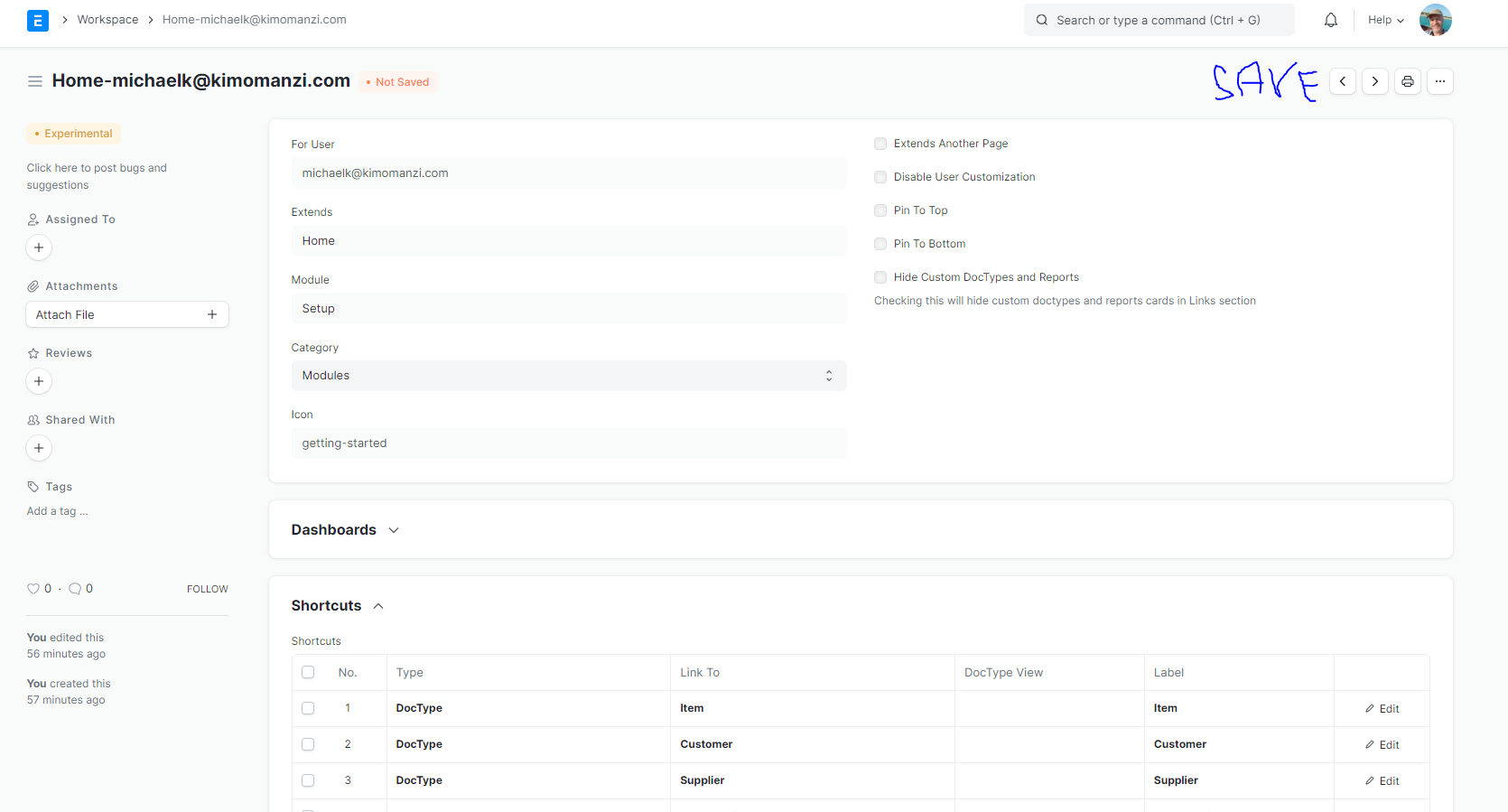 Erpnext V13 Workspace List Save · Issue 25472 · Frappe Erpnext · Github