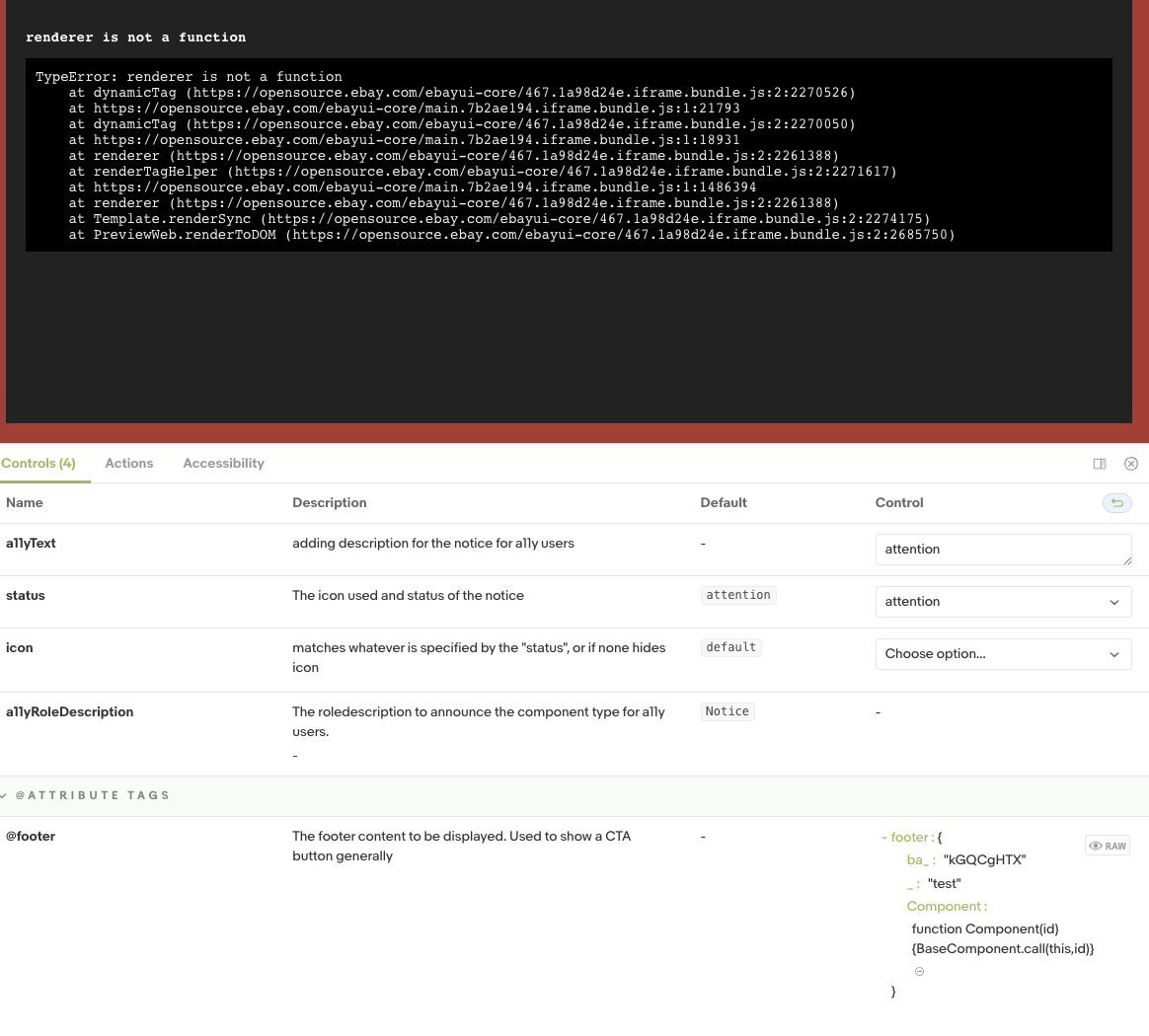 Storybook attribute tag for ebay-section-notice with action seems broken · Issue #1768 · eBay ...