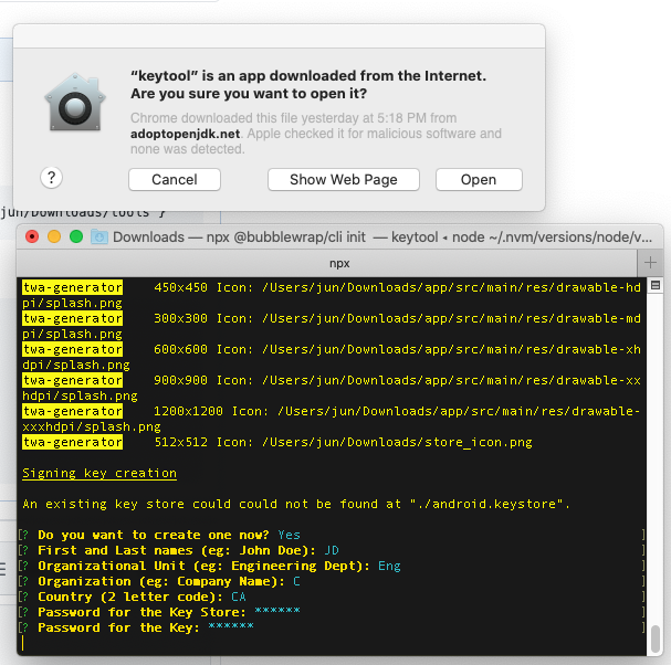 keytool is unable to find the Java runtime · Issue #239 · GoogleChromeLabs/bubblewrap · GitHub