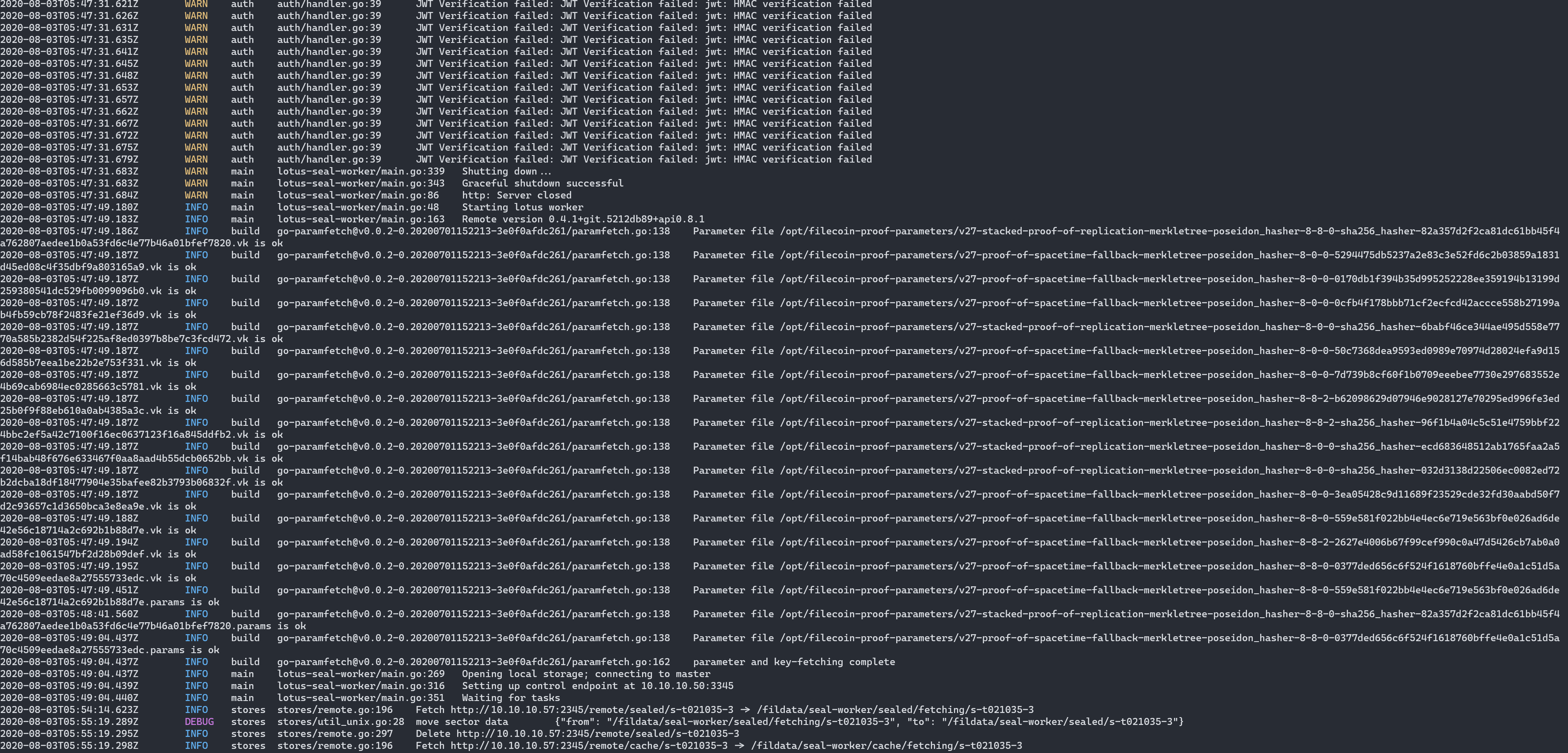 JWT Verification failed · Issue #2774 · filecoin-project/lotus · GitHub