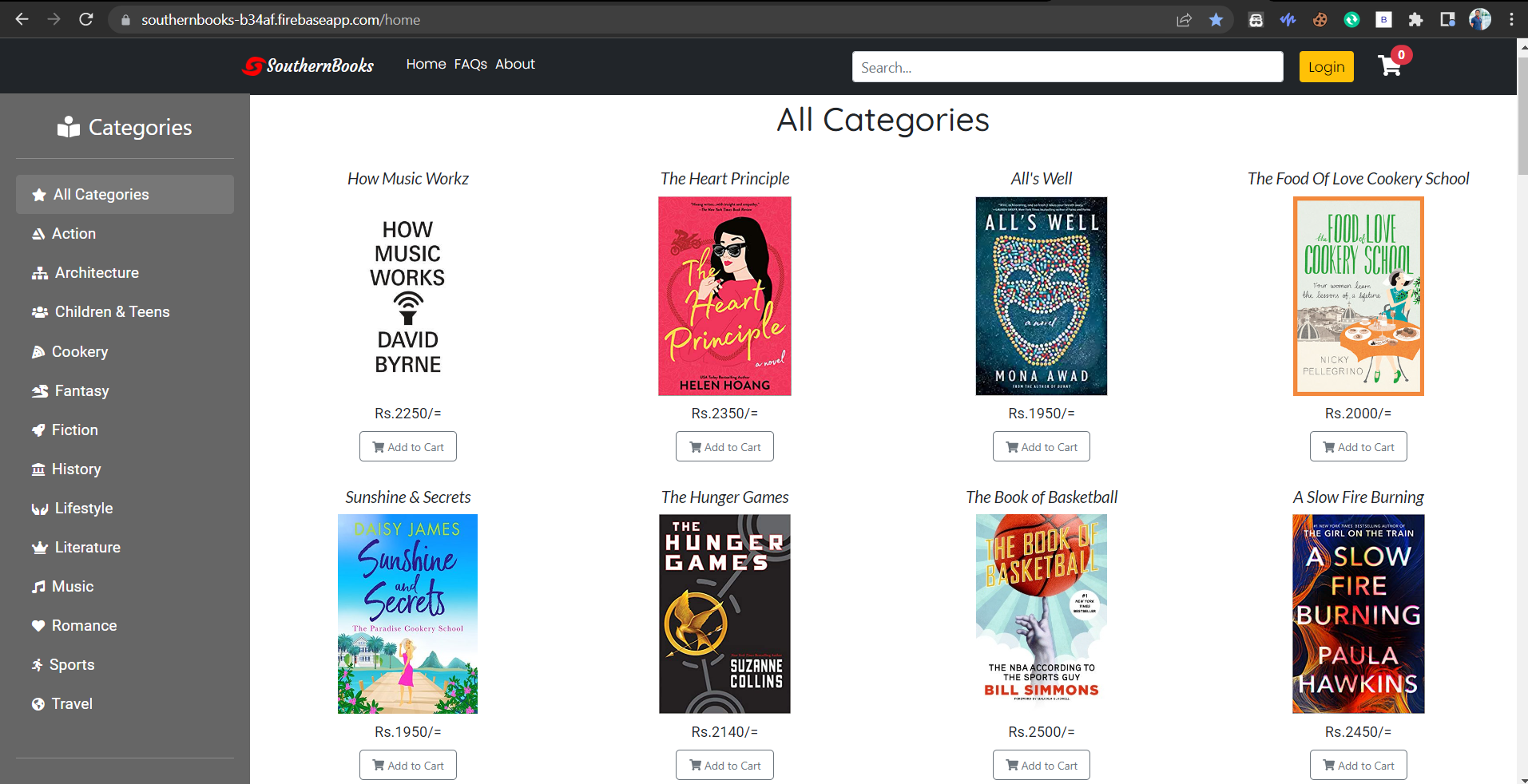 GitHub - chami98/Southern_Books: Online book ordering web application ...