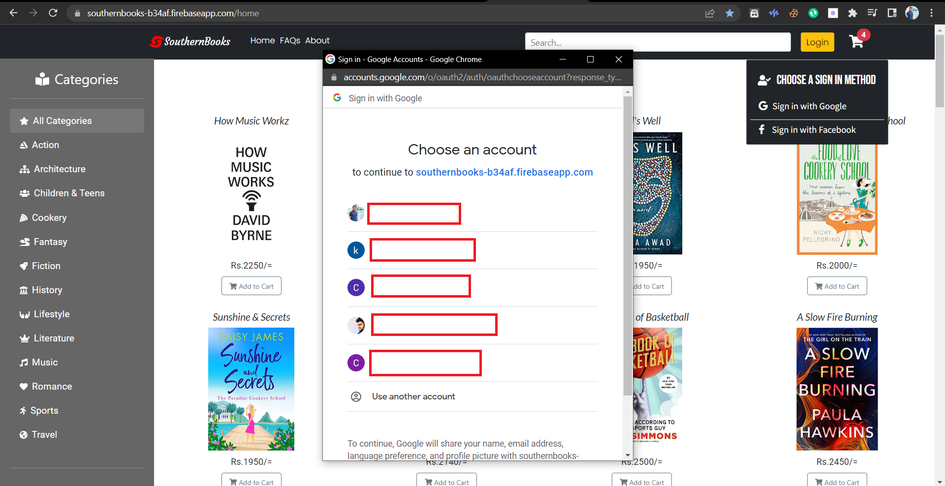 GitHub - chami98/Southern_Books: Online book ordering web application ...