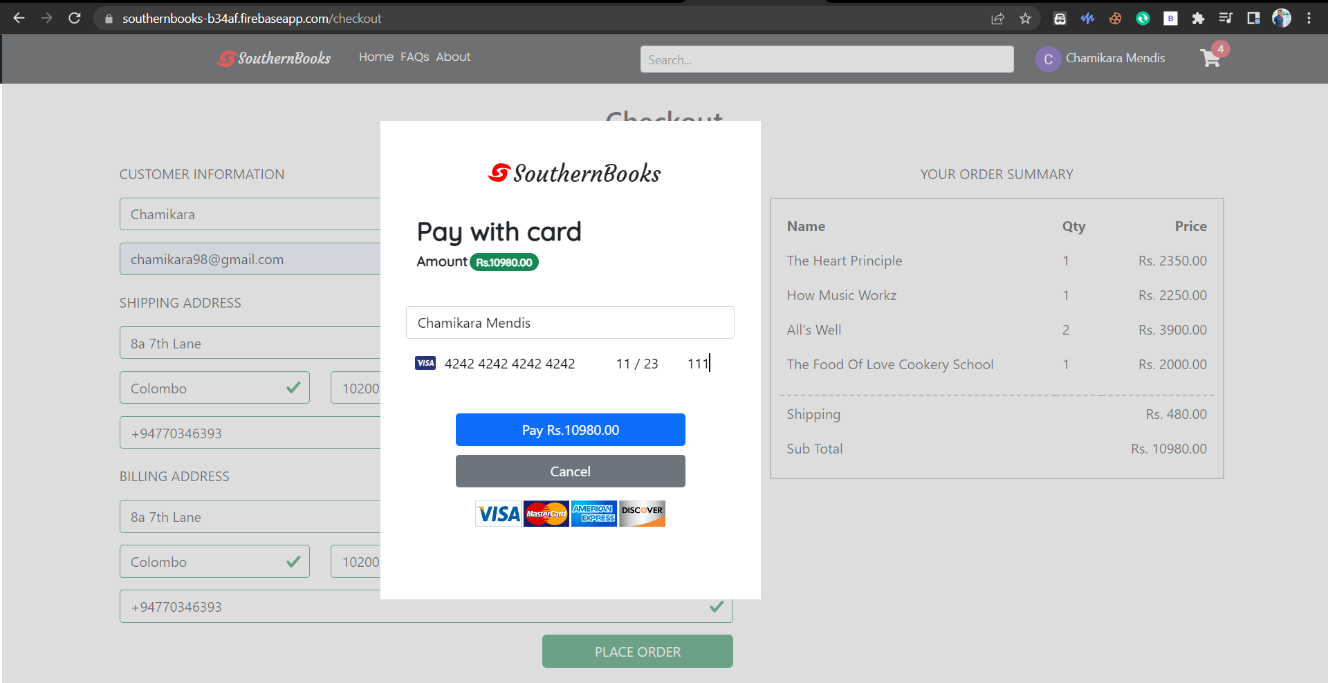 GitHub - chami98/Southern_Books: Online book ordering web application ...