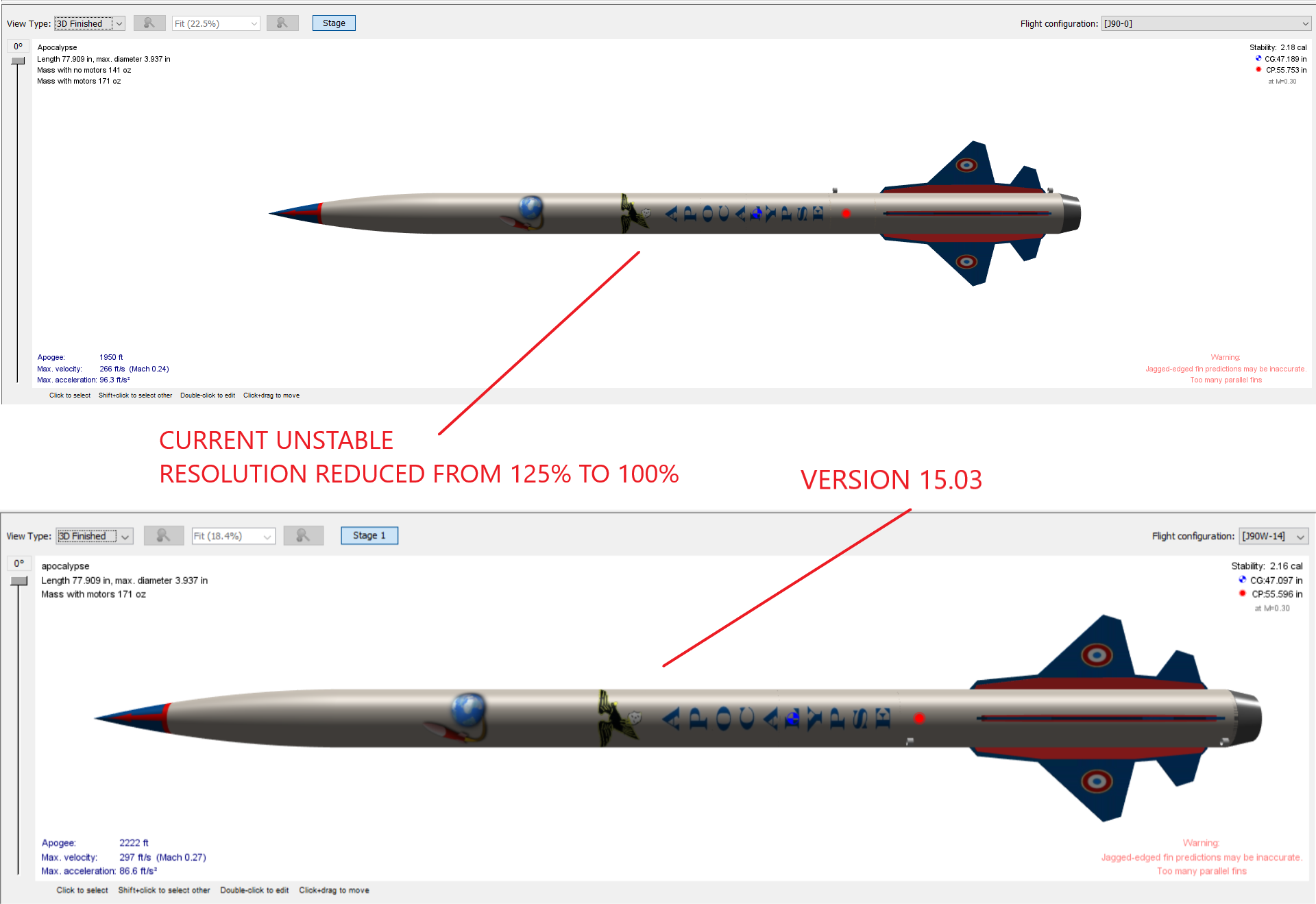 Display smaller in current than 15.03 · Issue #788 · openrocket/openrocket · GitHub