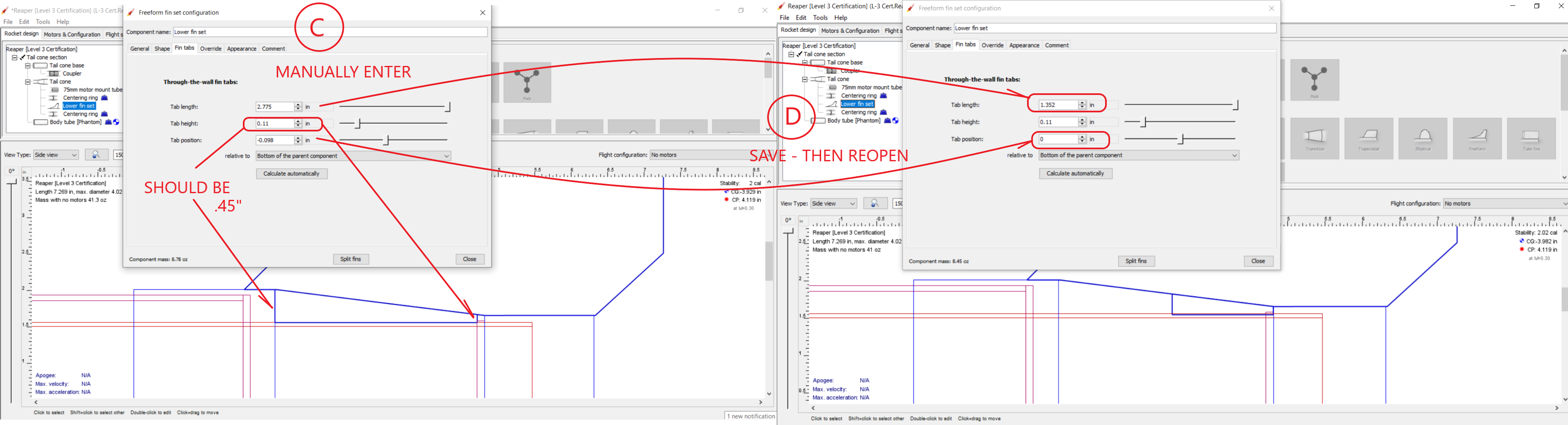 Fin tabs on tail cone not functioning properly · Issue #865 ...