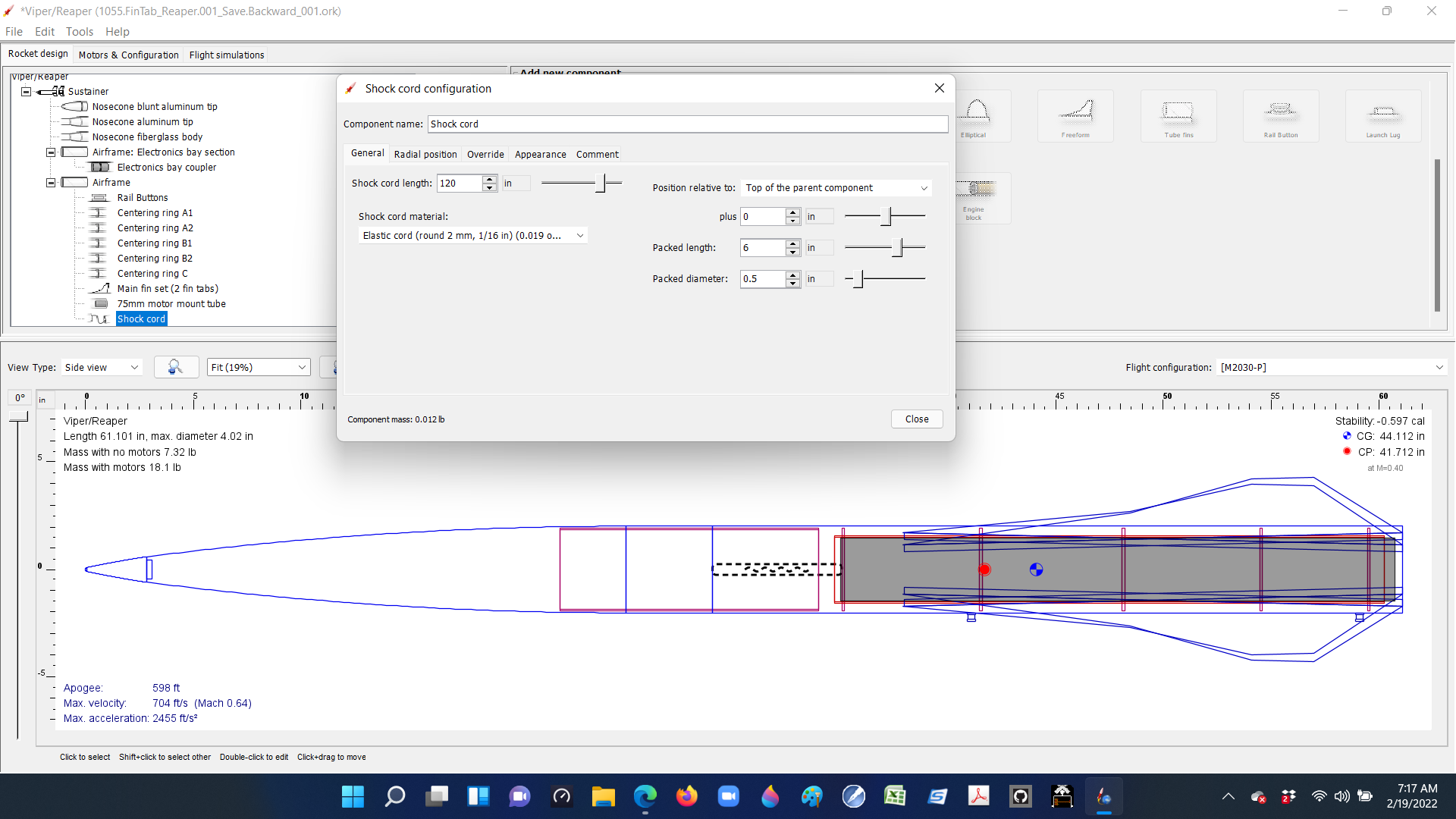 [Bug] Shock cord config dialog Packed length label cut off · Issue #1141 · openrocket/openrocket ...