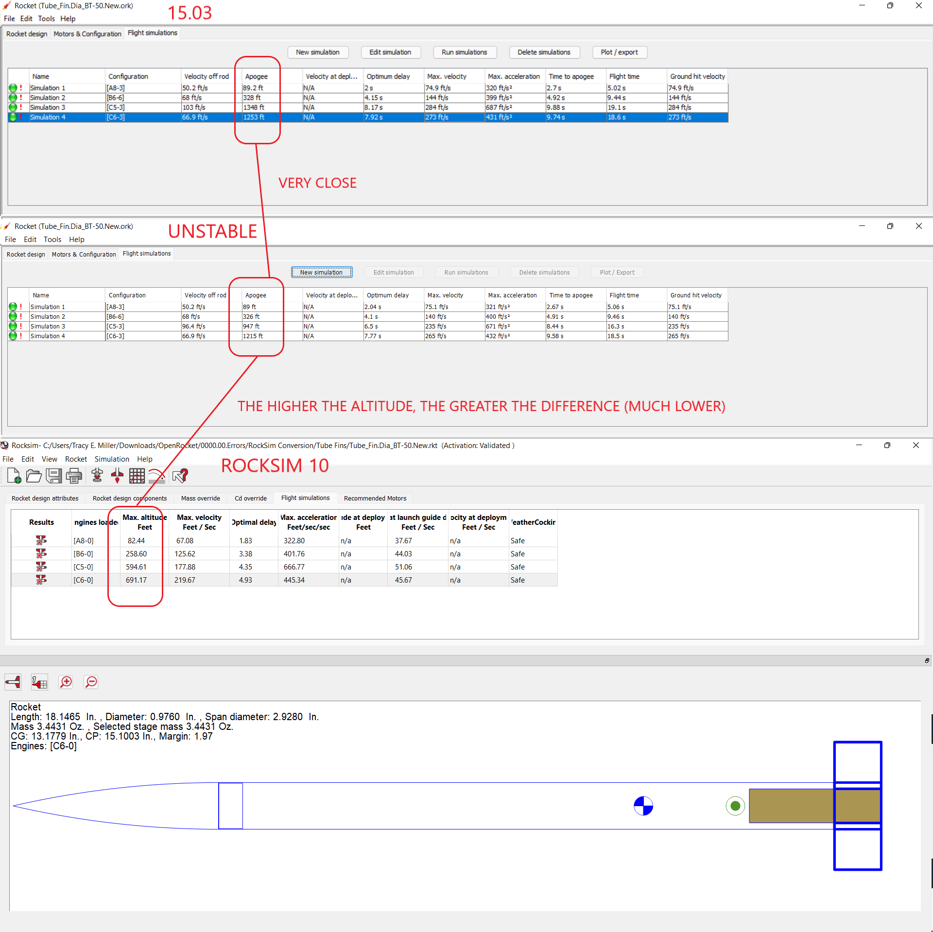 [Bug] Tube Fin flight profile significantly differs from 15.03 · Issue ...