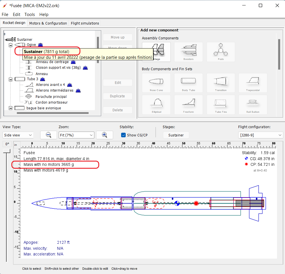 [Bug] Hover total mass multiplies total fin mass by fin count · Issue #1409 · openrocket ...
