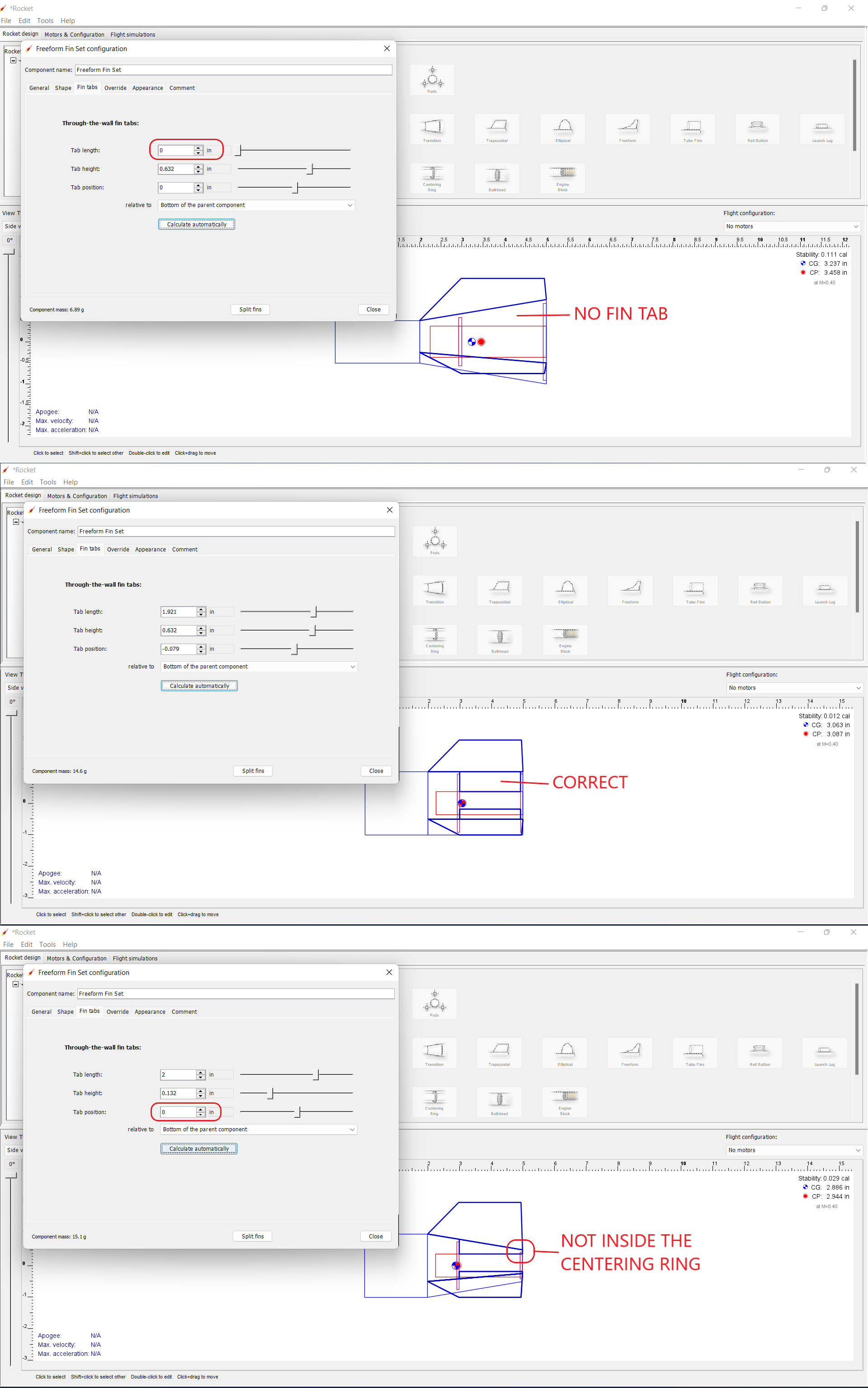 [Bug] Transition fin tab auto calculate errors · Issue #1613 · openrocket/openrocket · GitHub