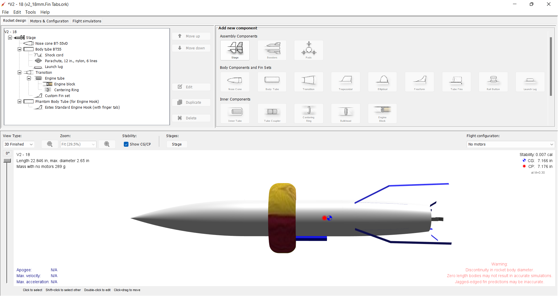 Fin 3D appearance goes transparent on non-conical transitions · Issue #1646 · openrocket ...