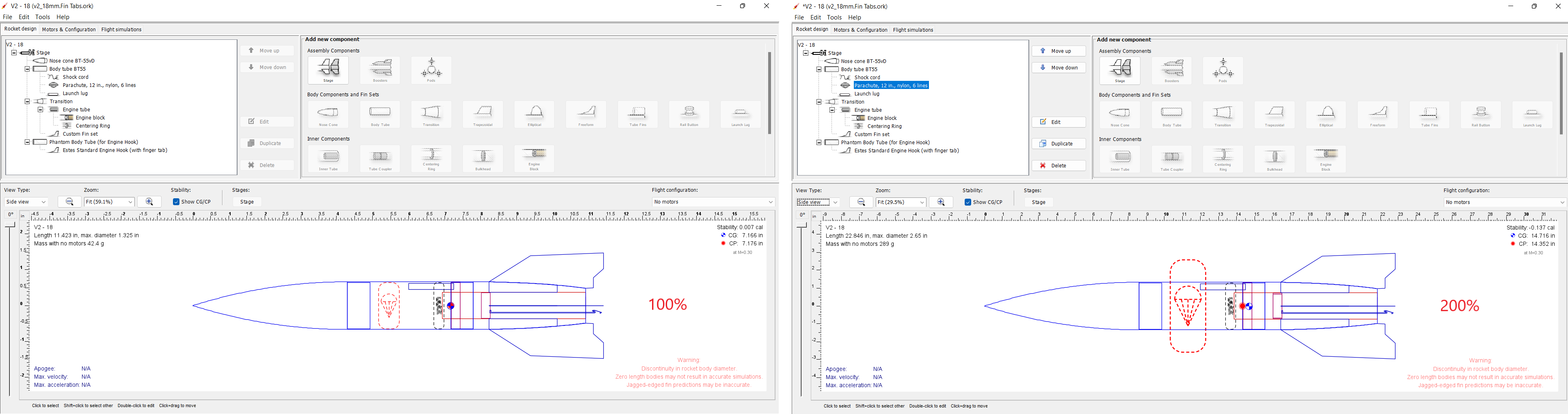 Fin 3D appearance goes transparent on non-conical transitions · Issue #1646 · openrocket ...