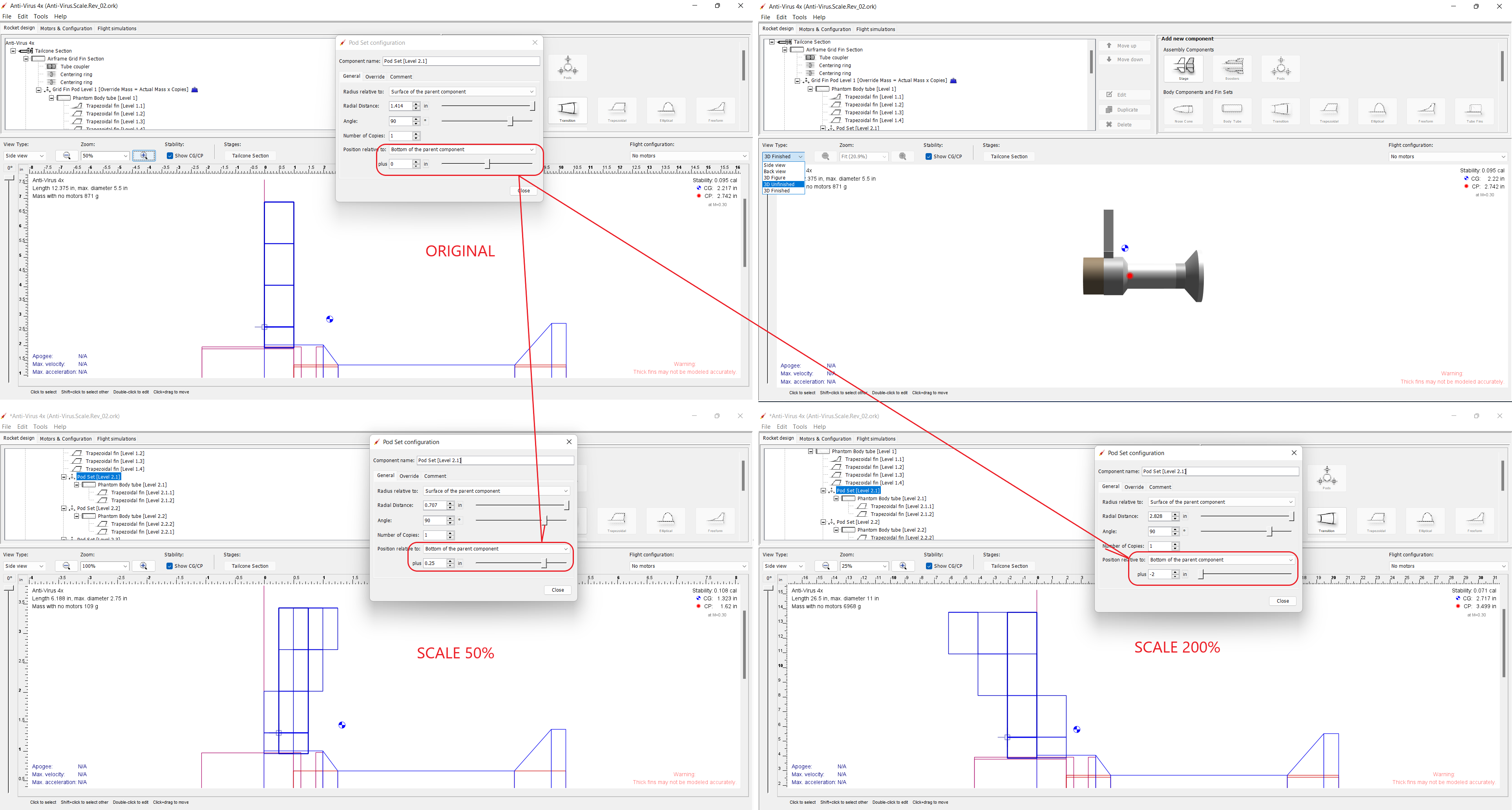[Bug] Pod placement does not scale correctly when positioned relative to middle/bottom of parent ...