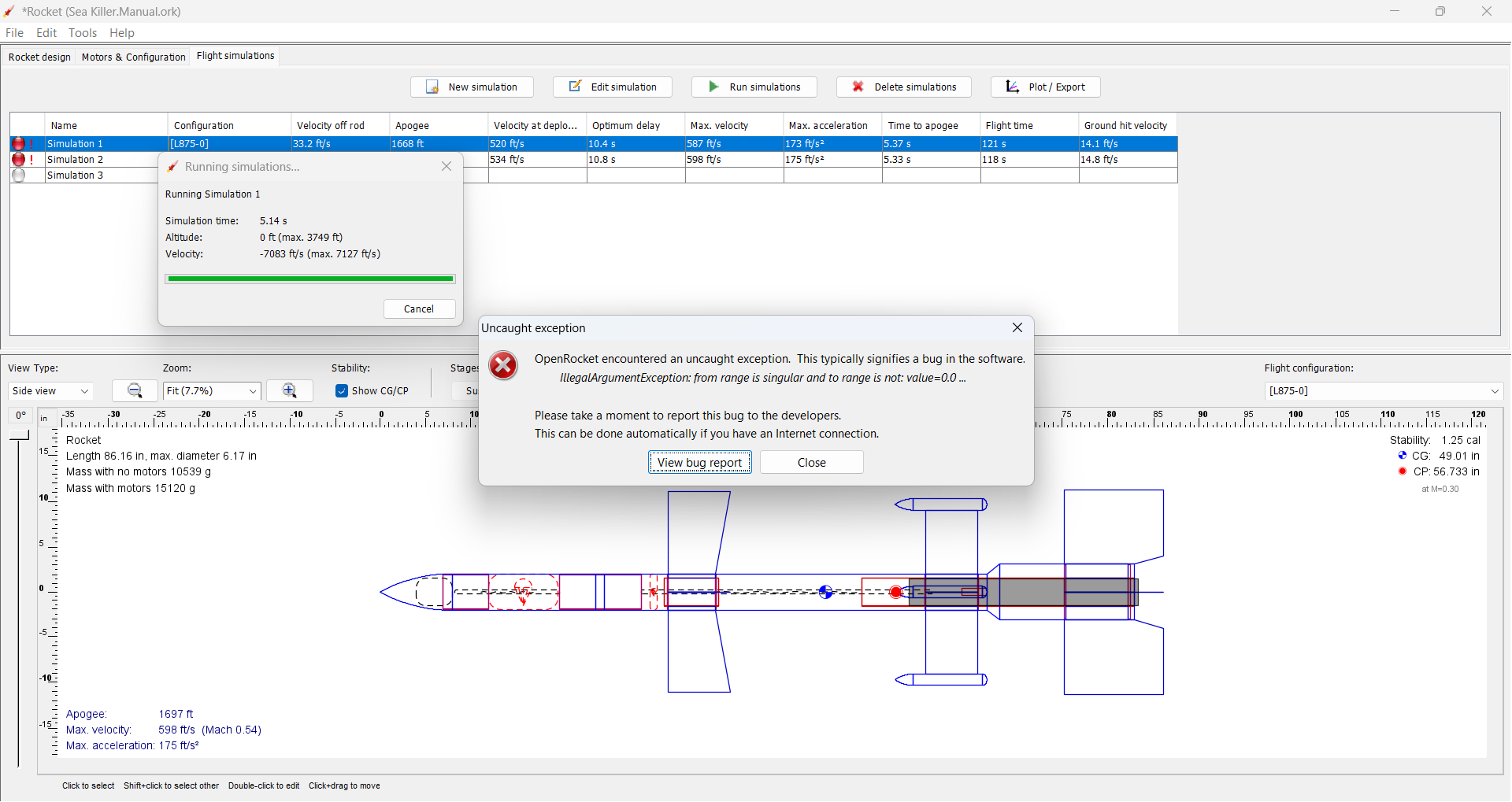 Bug Uncaught Exception When Addingrunning New Simulation · Issue 4863