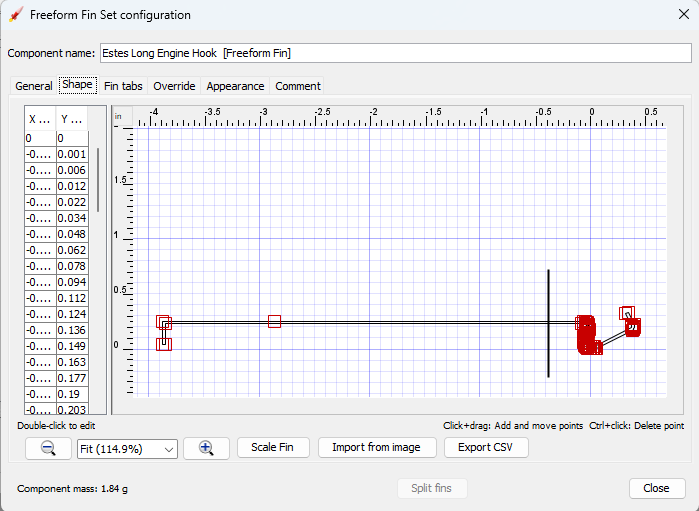 [Bug] Freeform fin manual entry spreadsheet too narrow when opened · Issue #1896 · openrocket ...