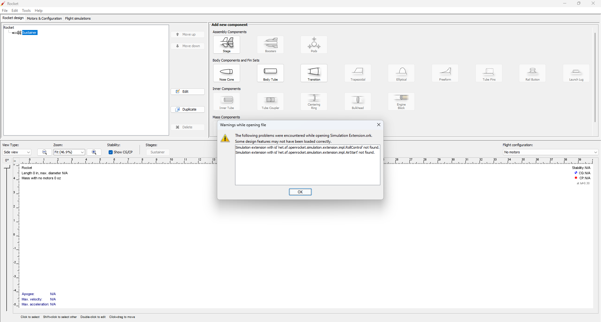 [bug] Simulation Extension Error On Load Of Examples · Issue 1923