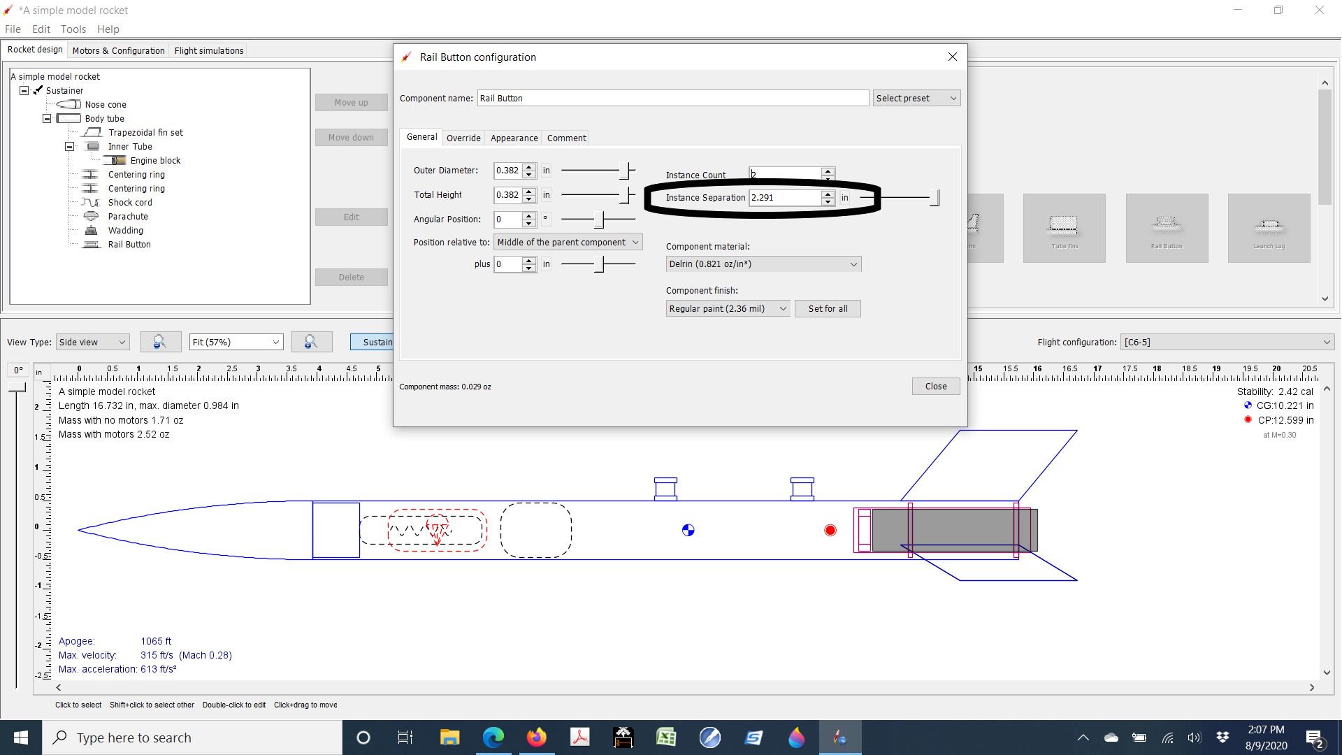 Rail Button Instance Separation Resets to Default Distance When Saved ...
