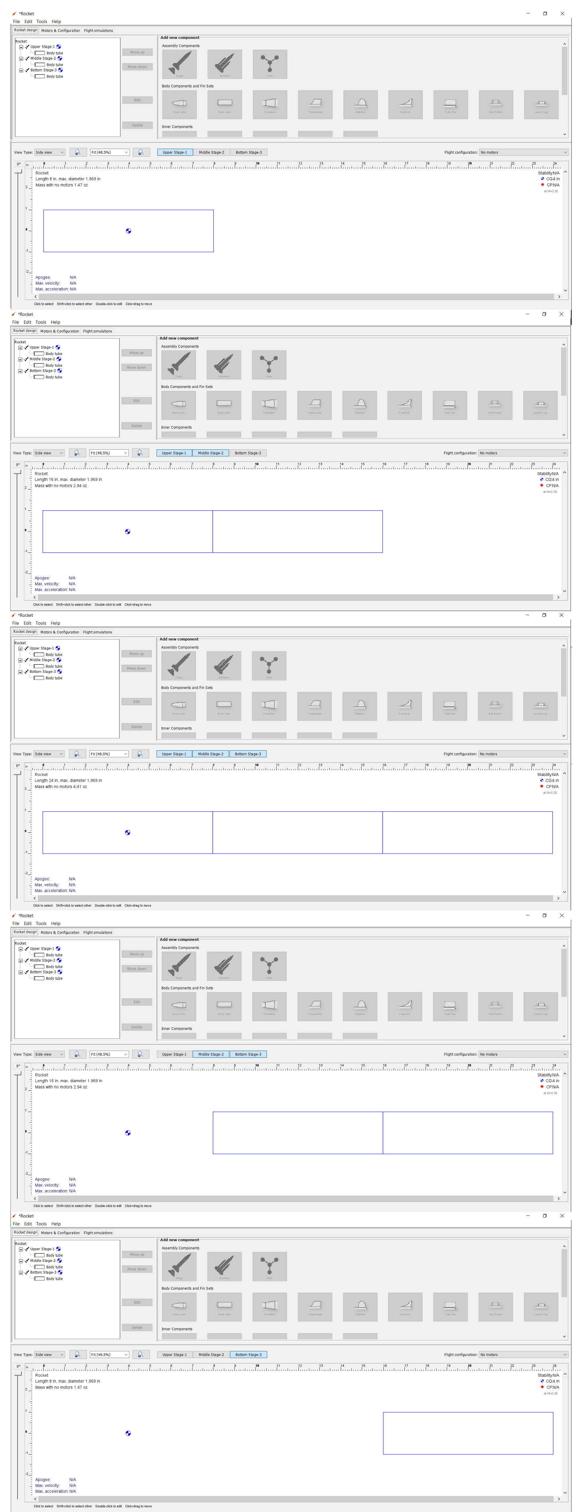 Broken CG calculation with 3-stage model · Issue #755 · openrocket/openrocket · GitHub