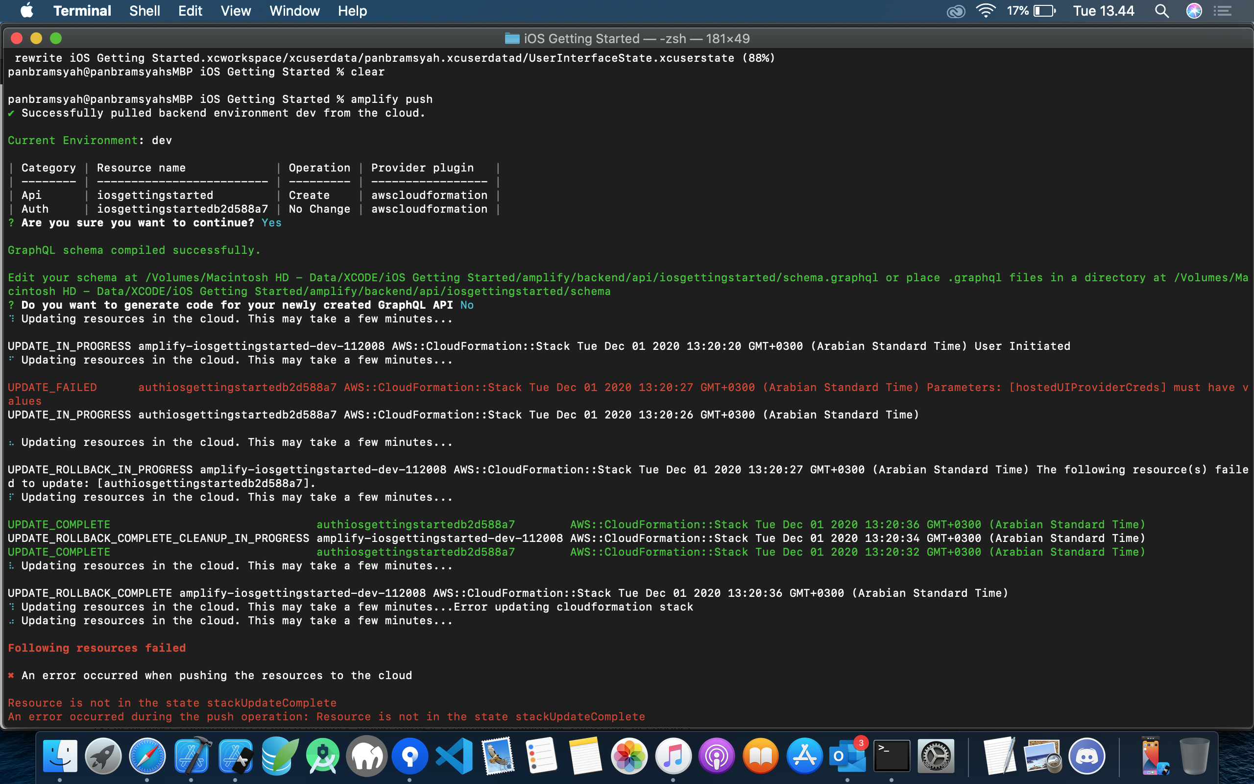Resource Is Not In The State Stackupdatecomplete · Issue 6021 · Aws Amplifyamplify Cli · Github 