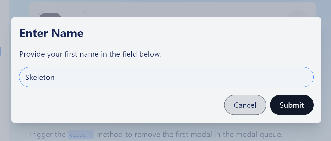 When using modal of type prompt the styling of the input is off · Issue #2256 · skeletonlabs ...