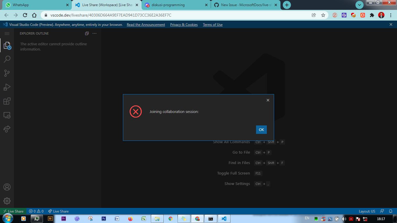 Joining collaboration session: failed · Issue #4560 · microsoft/live-share · GitHub