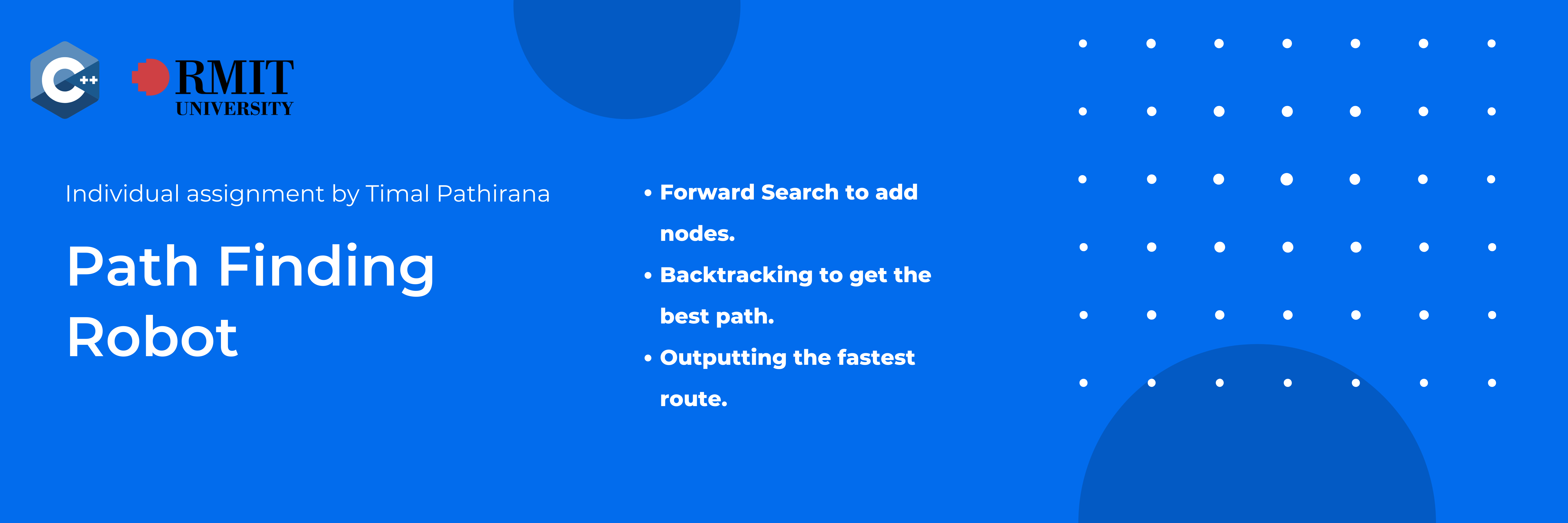 GitHub - timalbpathirana/Path-Finding-Robot-RMIT-cpp: This is an individual assignment by RMIT ...