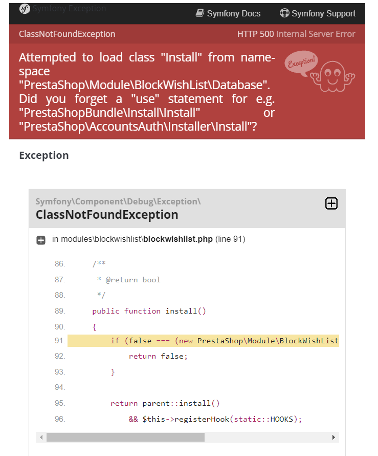 Blockwishlist Prestashop Wishlist Module Cant Be Installed On 17x · Issue 25969