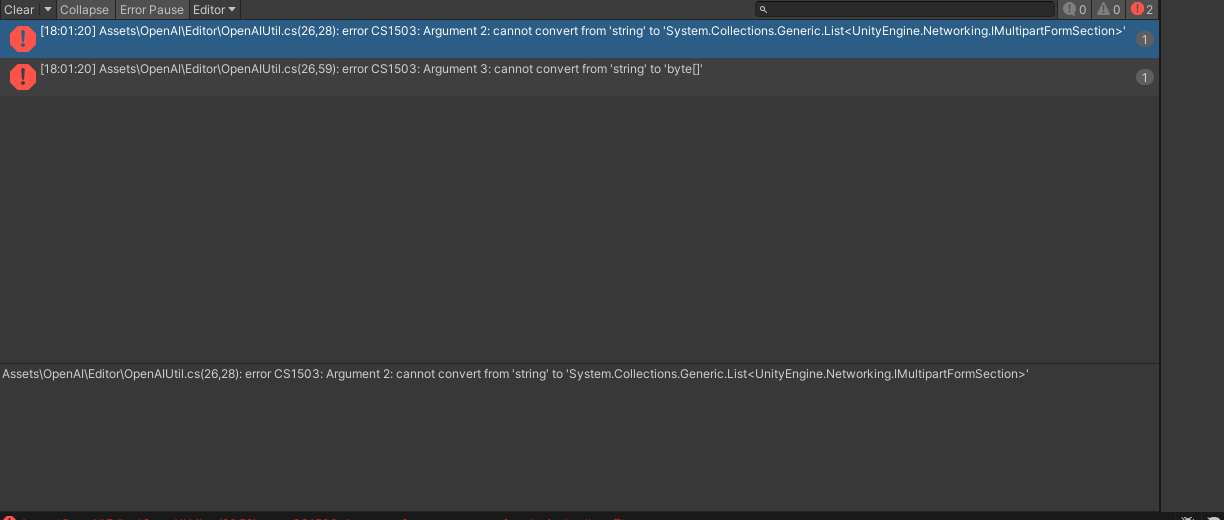 Error Issue 10 Keijiro AIShader GitHub