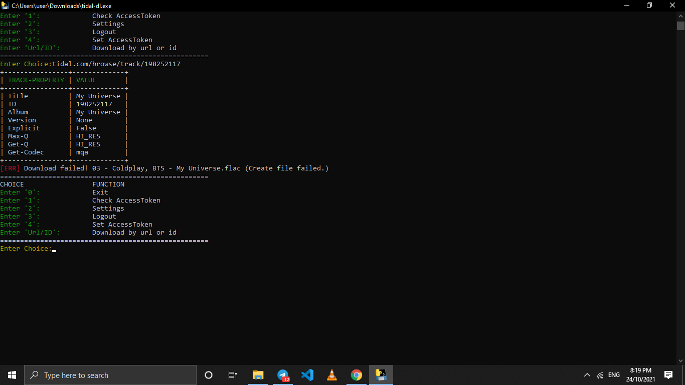 [ERR] Download failed! 01 - Artist - Title.flac (Create file failed.) · Issue #707 · yaronzz ...