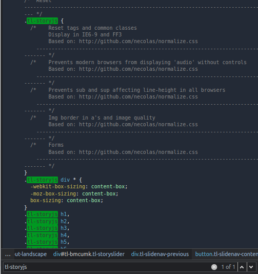 `Reset.less` isn't used by the library · Issue #734 · NUKnightLab/TimelineJS3 · GitHub