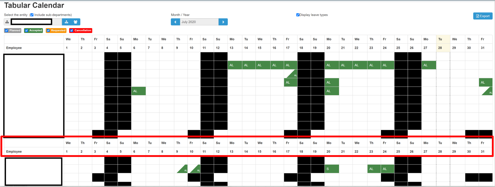 Enhancement - Tabular Calander View Max of 10 Rows · Issue #289 · bbalet/jorani · GitHub