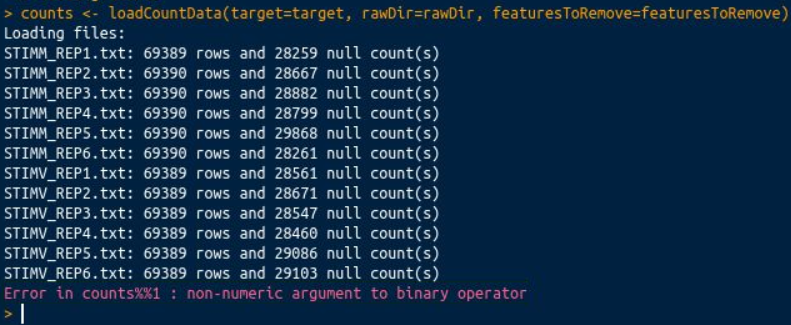 input .txt files error (non-numeric) · Issue #94 · PF2-pasteur-fr/SARTools · GitHub